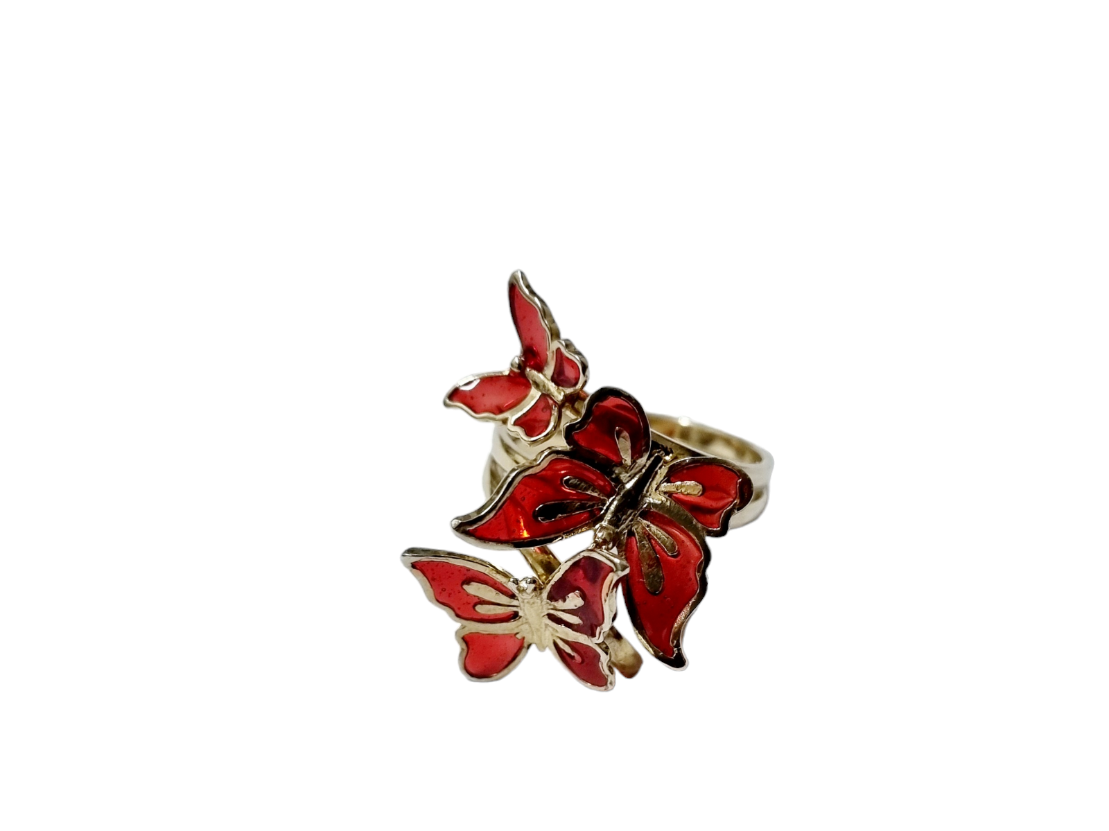 Anello farfalla rossa – Oro Fantasy